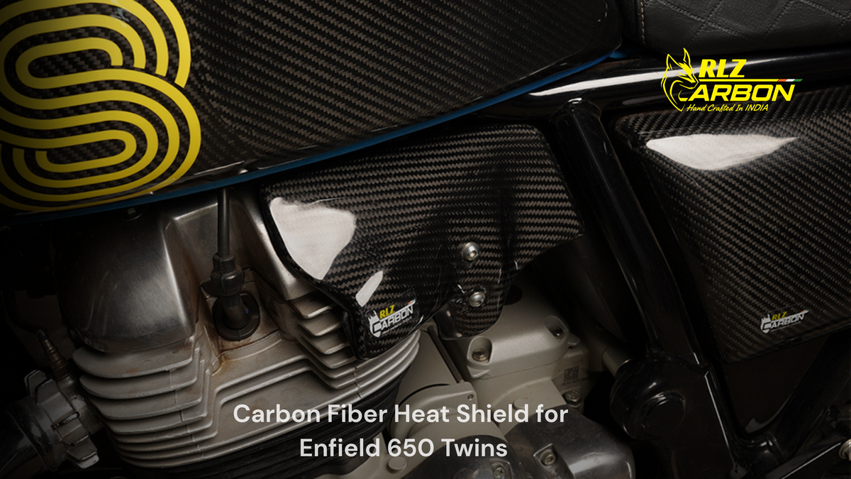 Stay Cool in Style: Carbon Fiber Heat Shield for Enfield 650 Twins ...